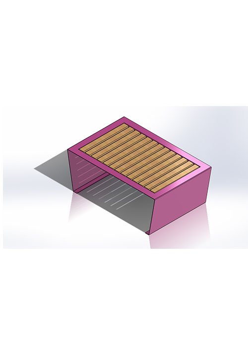 Table basse 3D métal+bois - JSY Metal design